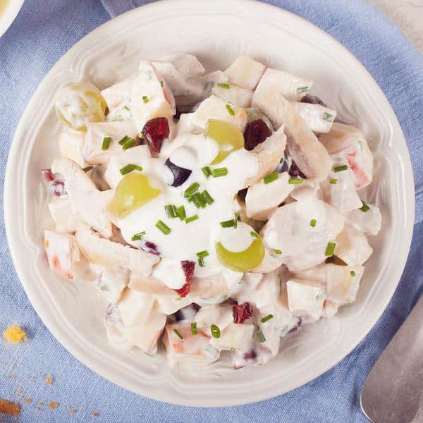 Transcend Glucose Gels | Chicken Salad with Marinated Grapes and Red ...